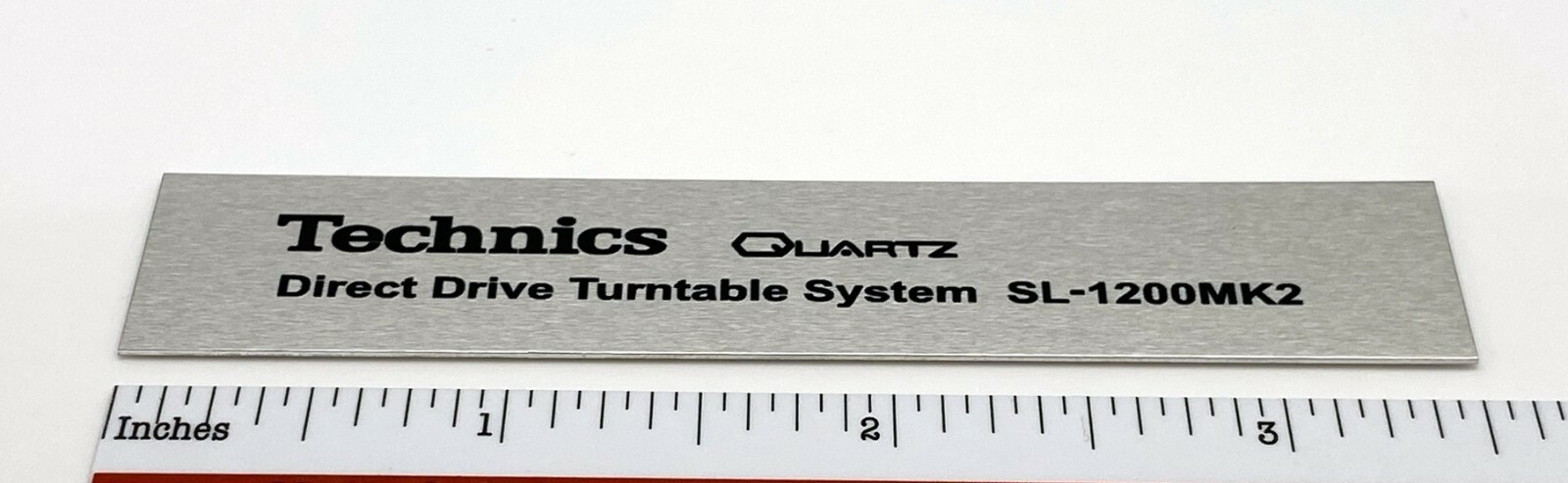 Technics SL-1200MK2 Turntable Replacement Badge Custom Made Silver ...