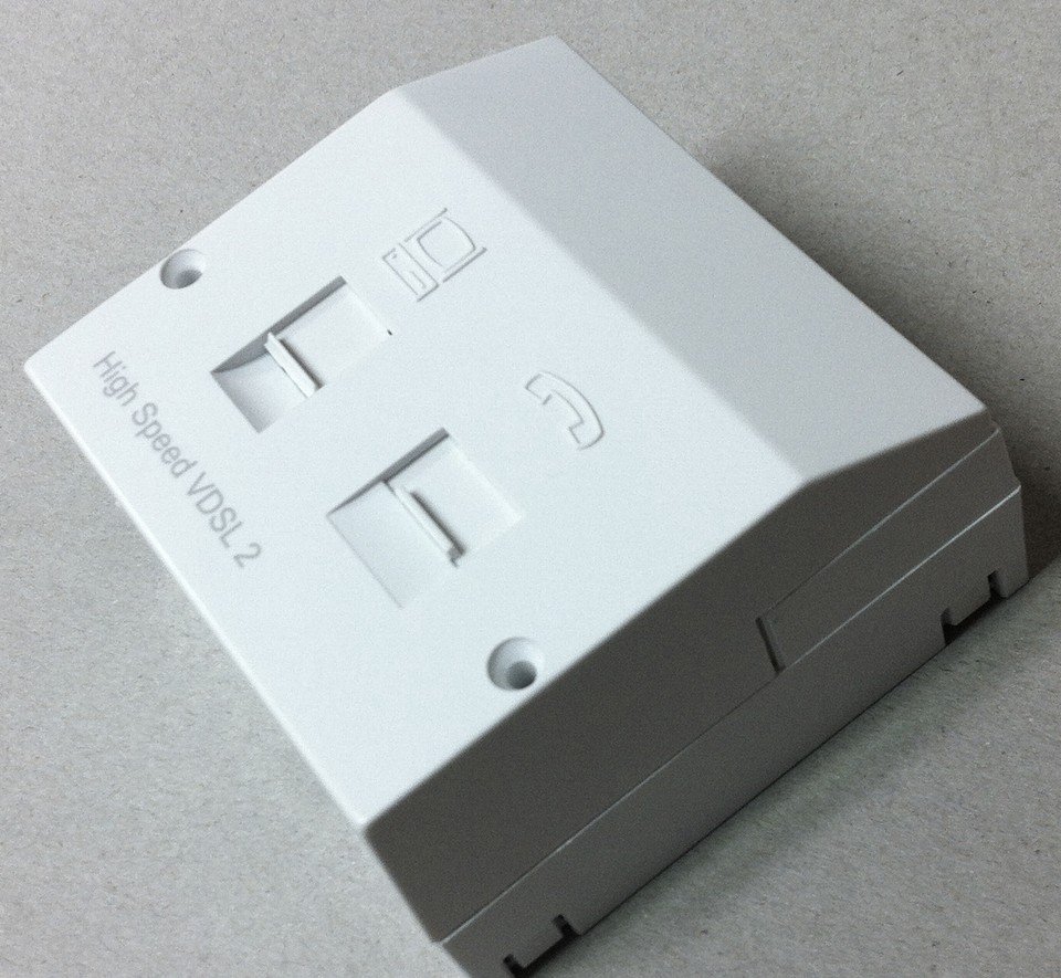 BT TYPE MASTER SOCKET + VDSL/ADSL FILTERED FACEPLATE PHONE & BROADBAND ...