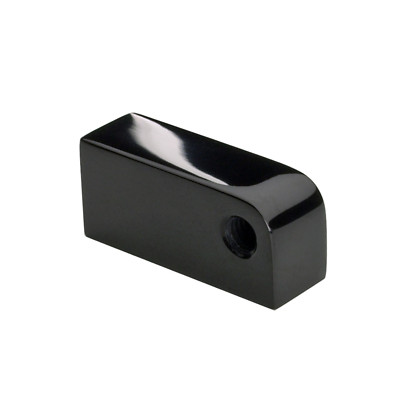 Black CNC headlight mount bracket block Harley FXST FXWG FXDWG FXSB ...