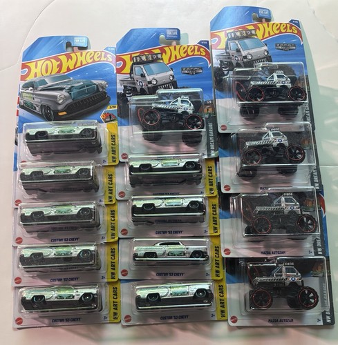 2025 Hot Wheels Zamac lot of 14: 5 Mazda Autozam & 9 Custom ‘53 Chevy ...