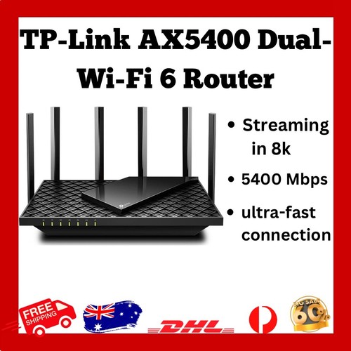 Tp-Link AX5400 Dual-Band 6-Stream Gbps Wi-Fi 6 Router, up to 5400 Mbps ...