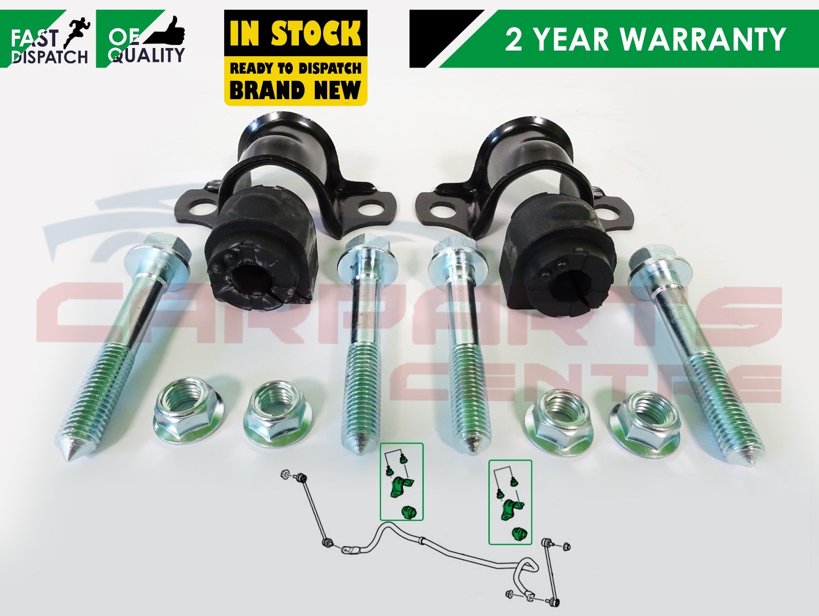 FOR LAND ROVER FREELANDER 2 ANTI ROLL BAR BUSH REPAIR KIT BUSHES CLAMPS ...