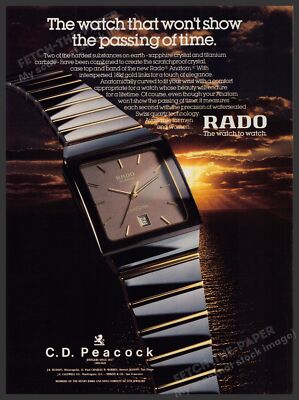 Rado Anatom Watch 1980s Print Advertisement Ad 1987 "The watch to watch ...