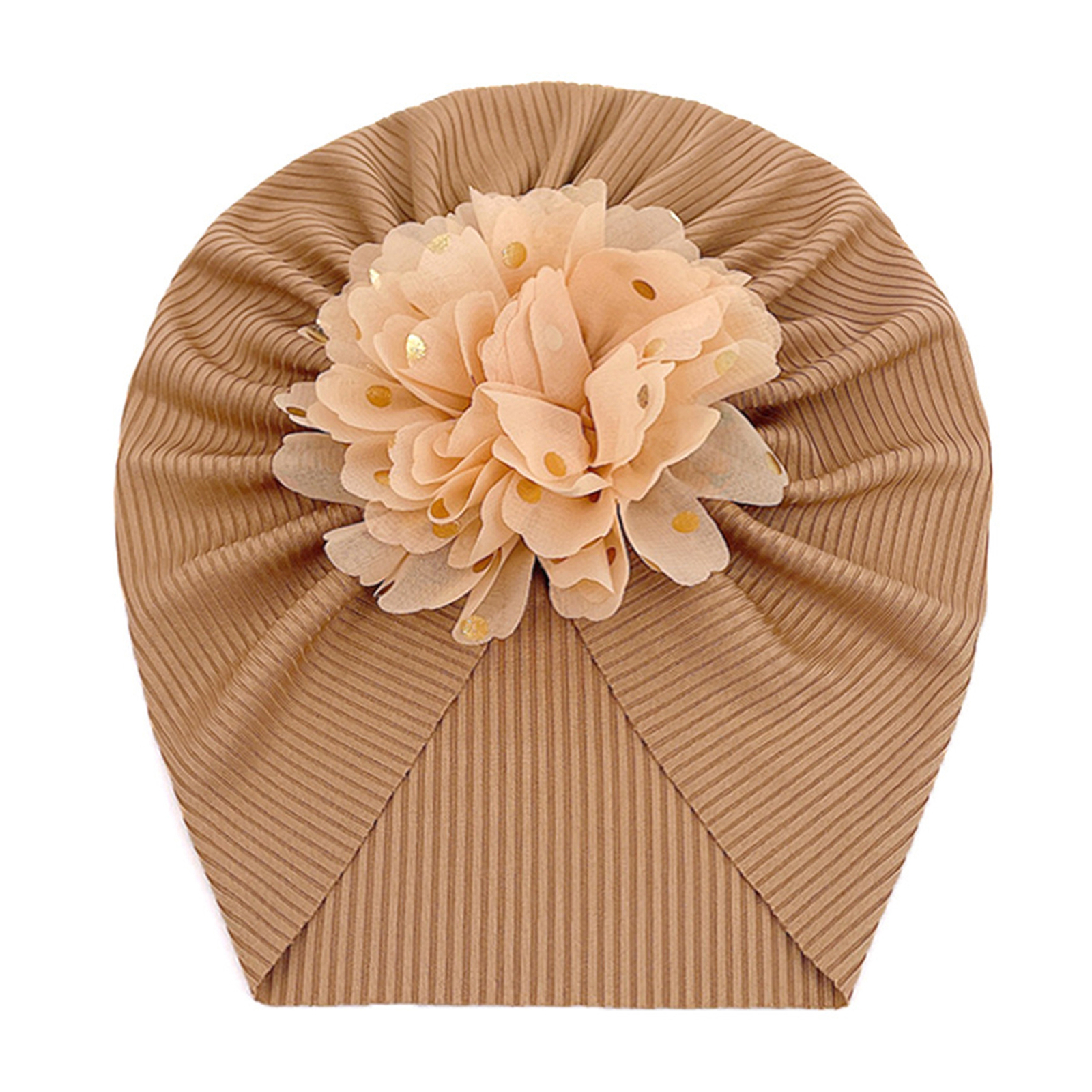 Infant Cap Threaded All-match Bronzing Flower Baby Beanie Newborn Cap ...