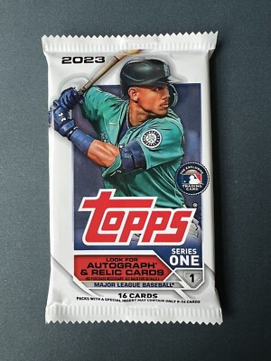 1 - Topps 2023 Series 1 Baseball Trading Card RETAIL Pack [16 Cards ...