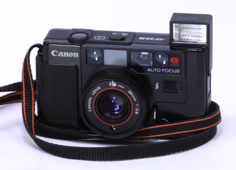 VTG Canon AF35M Auto focus 35mm Film Camera Works Great- Bad Latch ...