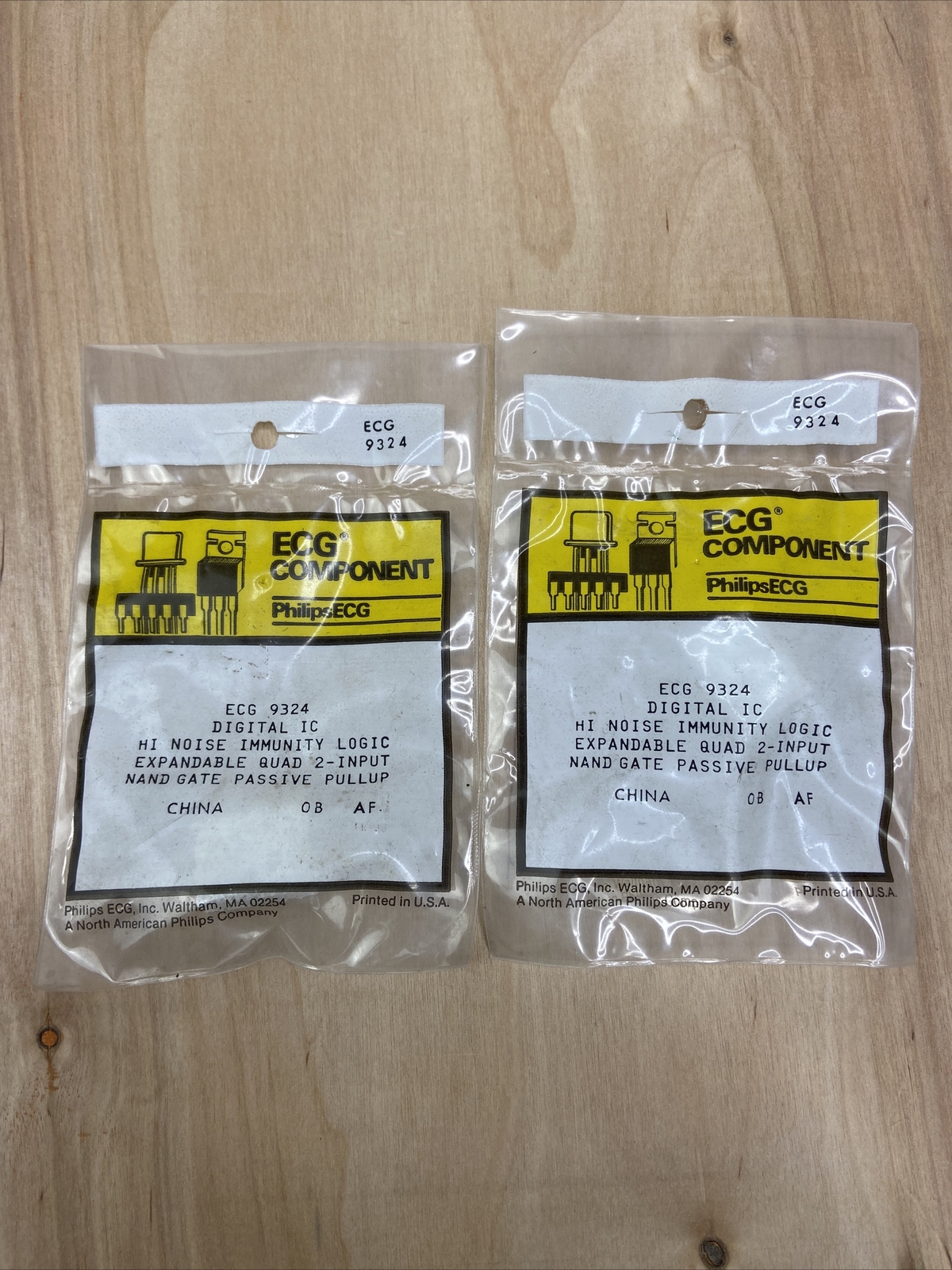 ECG 9324 Digital IC HI NOISE IMMUNITY LOGIC EXPANDABLE QUAD 2- INPUT ...