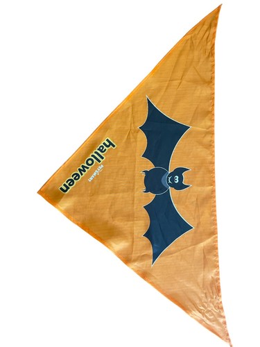 Petsmart Pet Bandana Halloween Black and Orange with Bat PreOwned Large ...