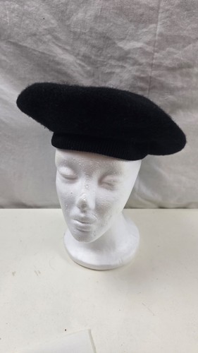 Beret Basque Womens Hat 100% Pure Wool Black French Winter Fashion Cap ...