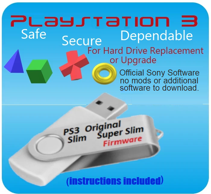 PS3 Official Sony Firmware System Software for Hard Drive Replacement ...