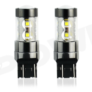 T20 7443 582 W21W BRIGHT WHITE LED SMD REVERSE DRL LIGHT BULBS 6000K ...