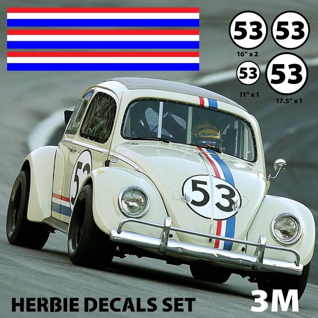 100 Herbie Love Bug Decals Vehicle Graphics Stickers Set 3M Print Vinyl ...