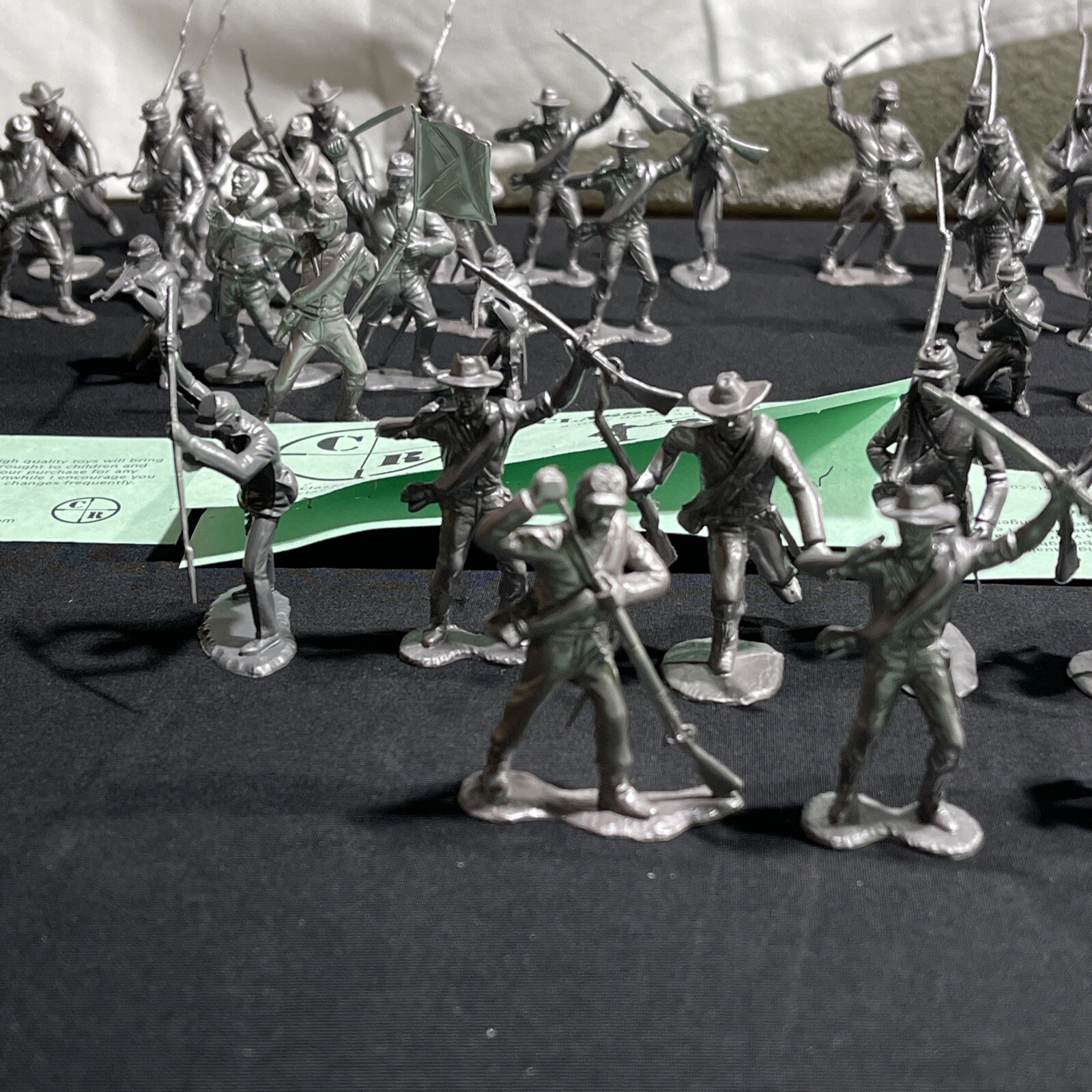 CLASSIC RECASTS MARX CSA SERIES CONFEDERATES PEWTER LOT OF 48 TOY ...
