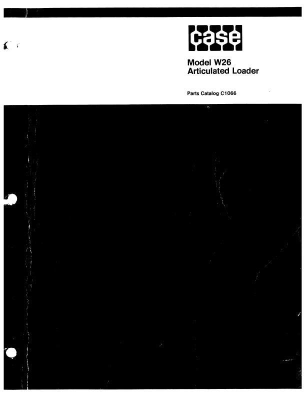 CASE W26 ARTICULATED LOADER PARTS CATALOG | eBay