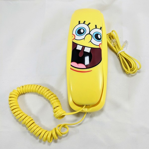 Yellow Spongebob Squarepants 2008 Viacom Landline Phone Wired Corded ...