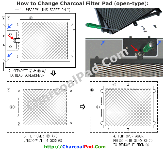 For Miami-Carey Microwave Range Hood Vent Grease Charcoal Filter ...