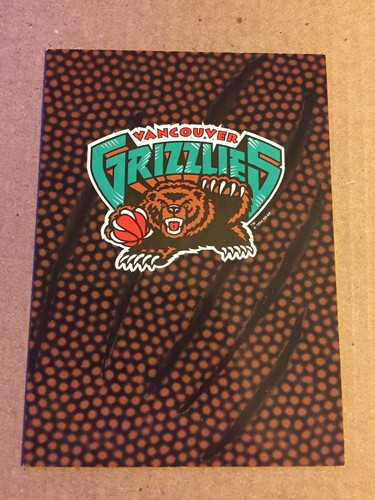 1994-95 NBA Hoops- SkyBox #419 Vancouver Grizzles Team Logo- MINT ...