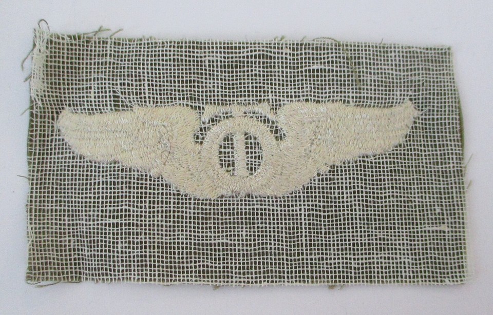 Original WW2 US ARMY AIR FORCE TECHNICAL OBSERVER WINGS PATCH on OLIVE ...