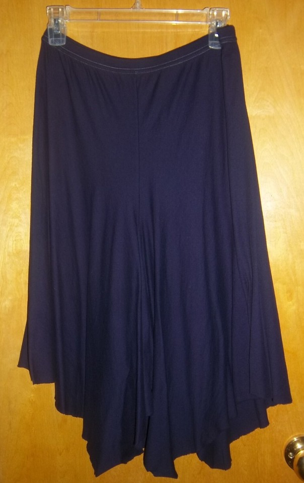 American Apparel Dark Purple Midi Asymmetrical Skirt Size XL Extra ...
