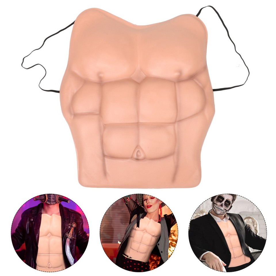 Muscle Chest Suit For Men, Half Realistic Fake Muscle Costume For ...