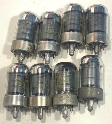 8 Vintage 7A7 Locktal Electron Amplifier Radio Vacuum Tubes GE RCA ...