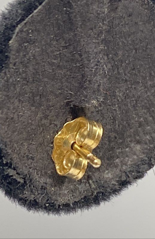 14k Yellow Gold Melee Diamond & Tanzanite 10.3mm x 8.9mm Post Earrings ...