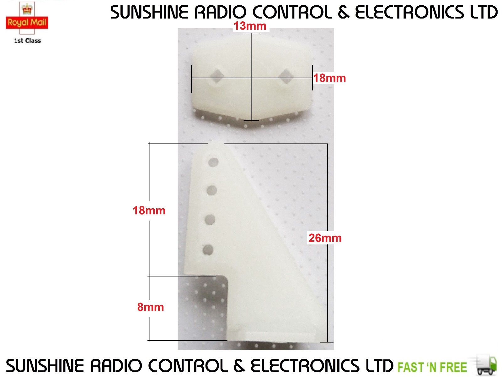 4 X RC Servo Control Horns Plane Elevator Rudder Aileron Flaps ...