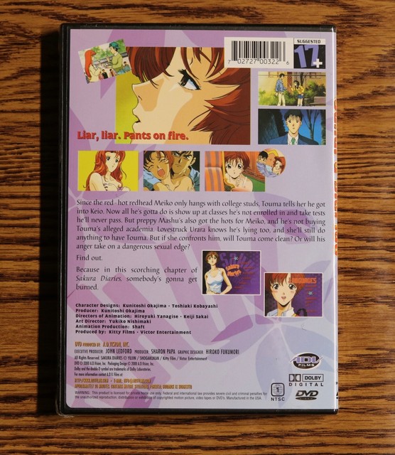 Sakura Diaries Chapter 2 (dvd 2000) Comedy R1 Anime ADV Films DVD Like ...
