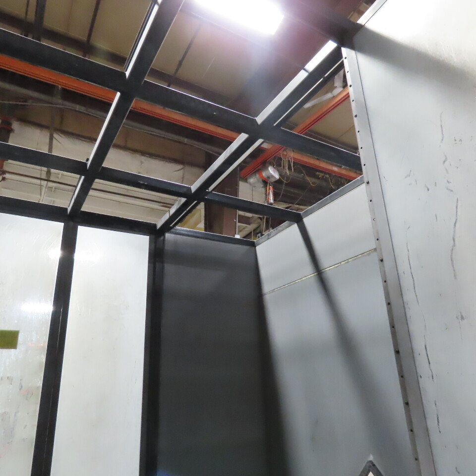 98" x 66" Powder Coat Spray Paint Booth Hot Air Updraft Downdraft Dust Suction | eBay