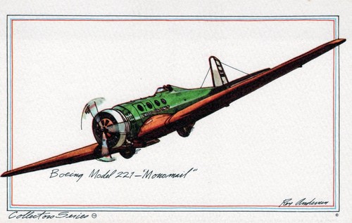 Boeing Model 221 Monomail Biplane Collector Series Roy Anderson ...
