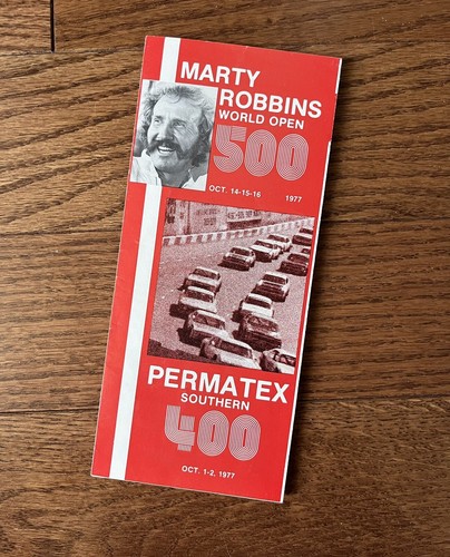 Vintage 1977 NASCAR Race Ticket Brochure - World Open 500 / Southern ...