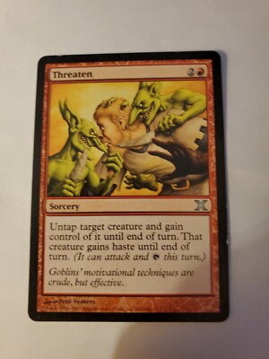 MTG Magic The Gathering Card Threaten Sorcery Red Tenth Edition 2007 | eBay