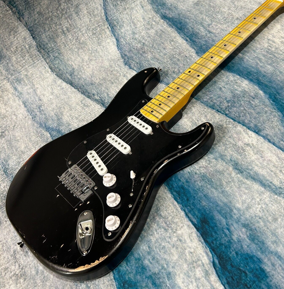 Relic ST Electric Guitar Black Color Maple Fretboard Alder Body In ...