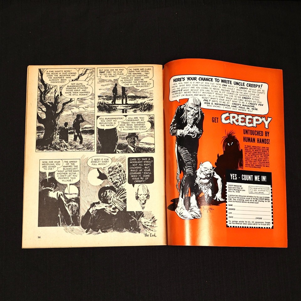 Creepy 1 Warren Magazine 1964 First Appearance Uncle Creepy Horror ...