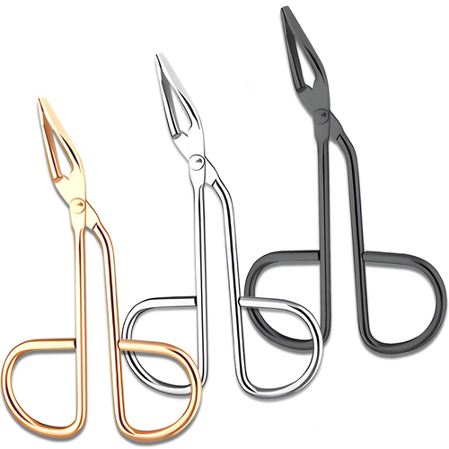 3-Piece Tweezers Set Scissor Handle Slant Tip Eyebrow Tweezers Eyebrow ...
