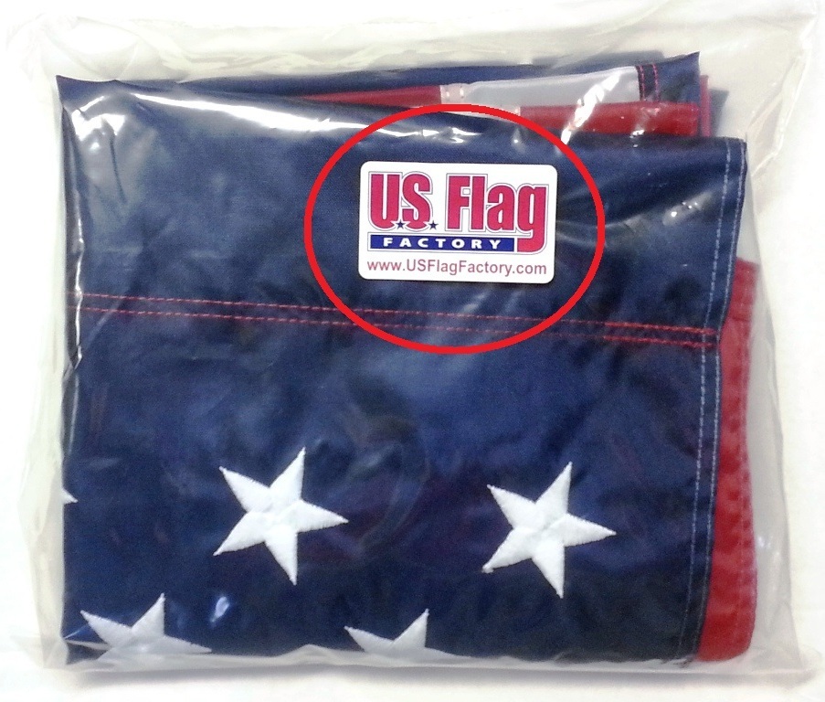 US Flag Factory 3'x5' US American Flag (Pole Sleeve) Outdoor Nylon Flag ...