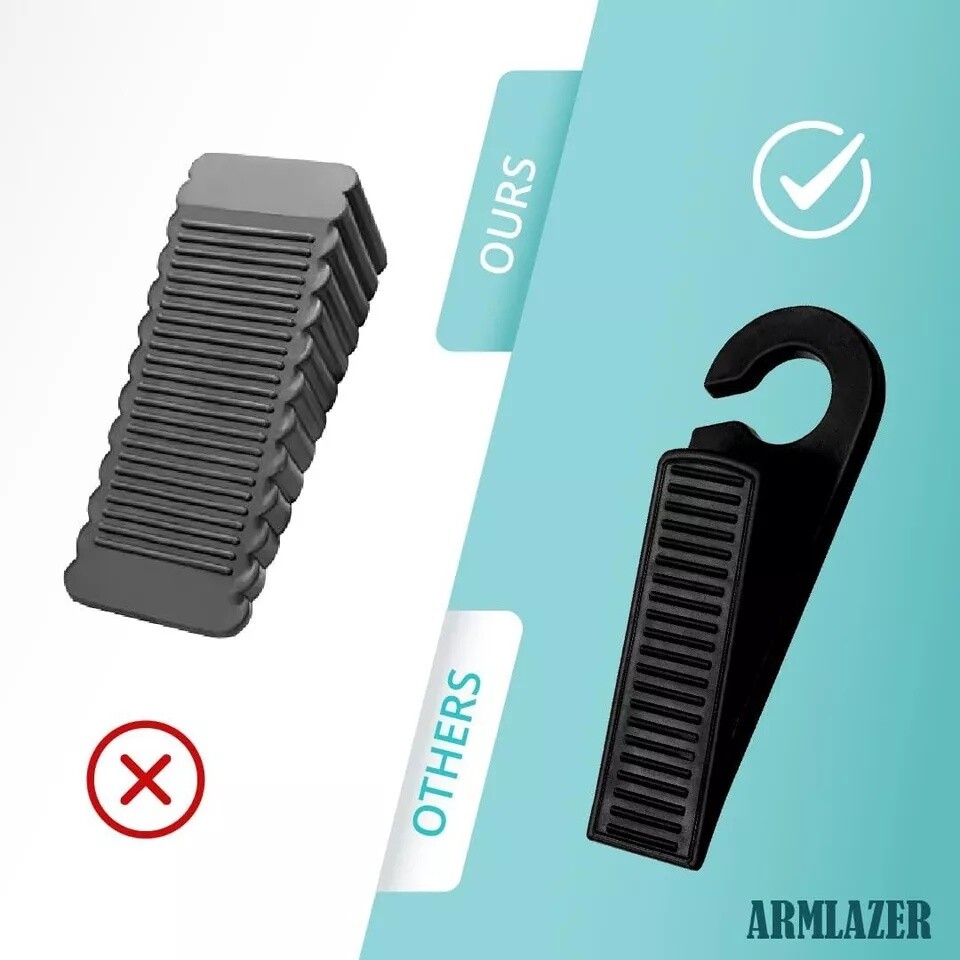 4 Pcs Door Stopper Grooved Rubber Wedge for Door Bottom Secure Draft ...