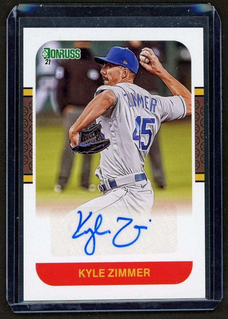 2021 Retro 1987 Signatures Kyle Zimmer Auto Kansas City Royals #87S-KZ ...