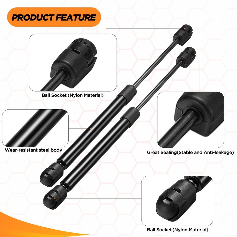 2x 12 inch 24 Lbs Gas Shocks Struts for Truck Window Leer Camper Shell ...