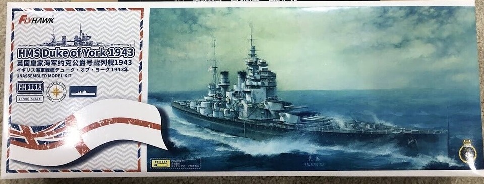 1/700 HMS Duke of York 1943 * Kits and Details * New! Flyhawk FH1118 or ...