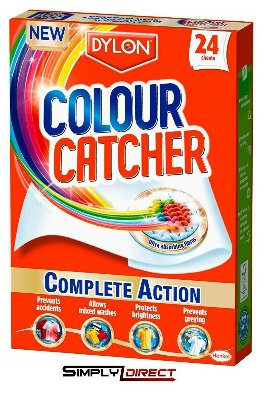 DYLON BRILLIANT WHITE BLACK RENOVATOR COLOUR CATCHER OXI STAIN REMOVER ...
