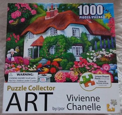 JIGSAW PUZZLE Collector's Edition Art Flower Cottage 1000 Peice New ...