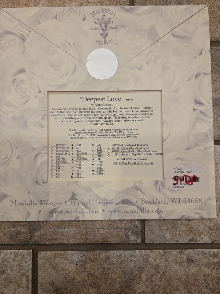 Mirabilia Deepest Love MD42 Cross Stitch Chart Pattern Nora Corbett NEW ...