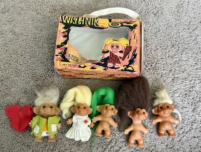 Lot Vintage Wishnik Troll Dolls And Case 1960s Uneeda | eBay