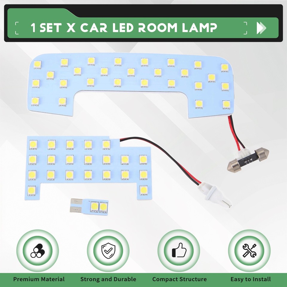 LED Car Roof Interior Light Reading Cabin Map Lamp Bulbs Kit for ...