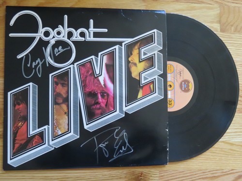 ROGER EARL and CRAIG MaCGREGOR of FOGHAT signed "LIVE" 1977 Record ...
