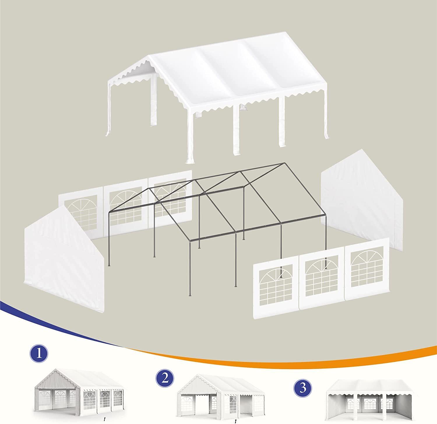 Outdoor Party Tent 20x40' 16x32' 13x26' 16x20' for Wedding Event Gazebo ...