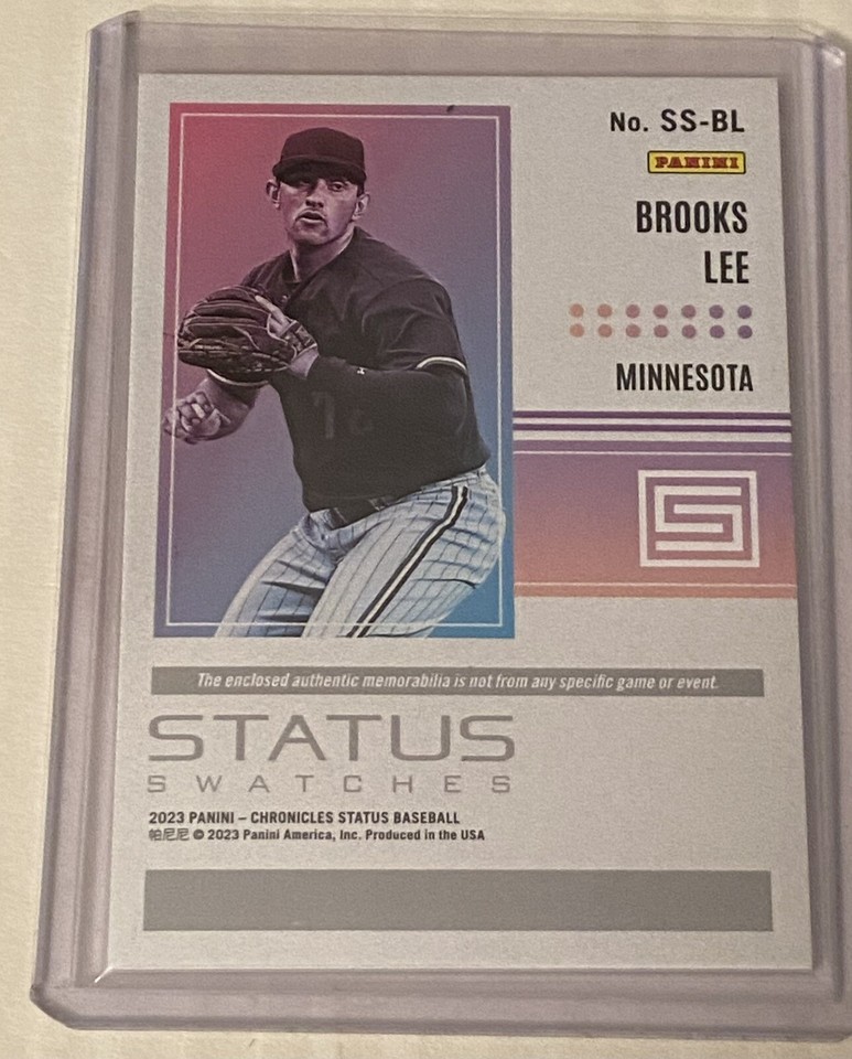 2023 Panini Chronicles Brooks Lee relic card #’d to 99 Twins! | eBay