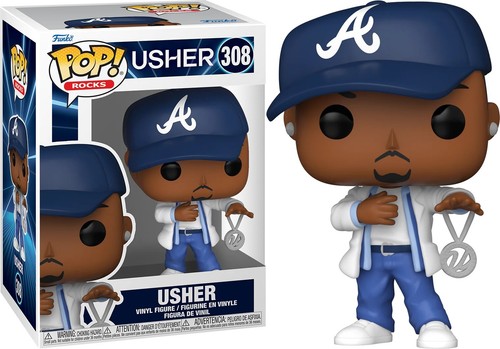 Usher Wearing Atlanta Braves Hat Rock Music Pop Figure Toy #308 FUNKO ...