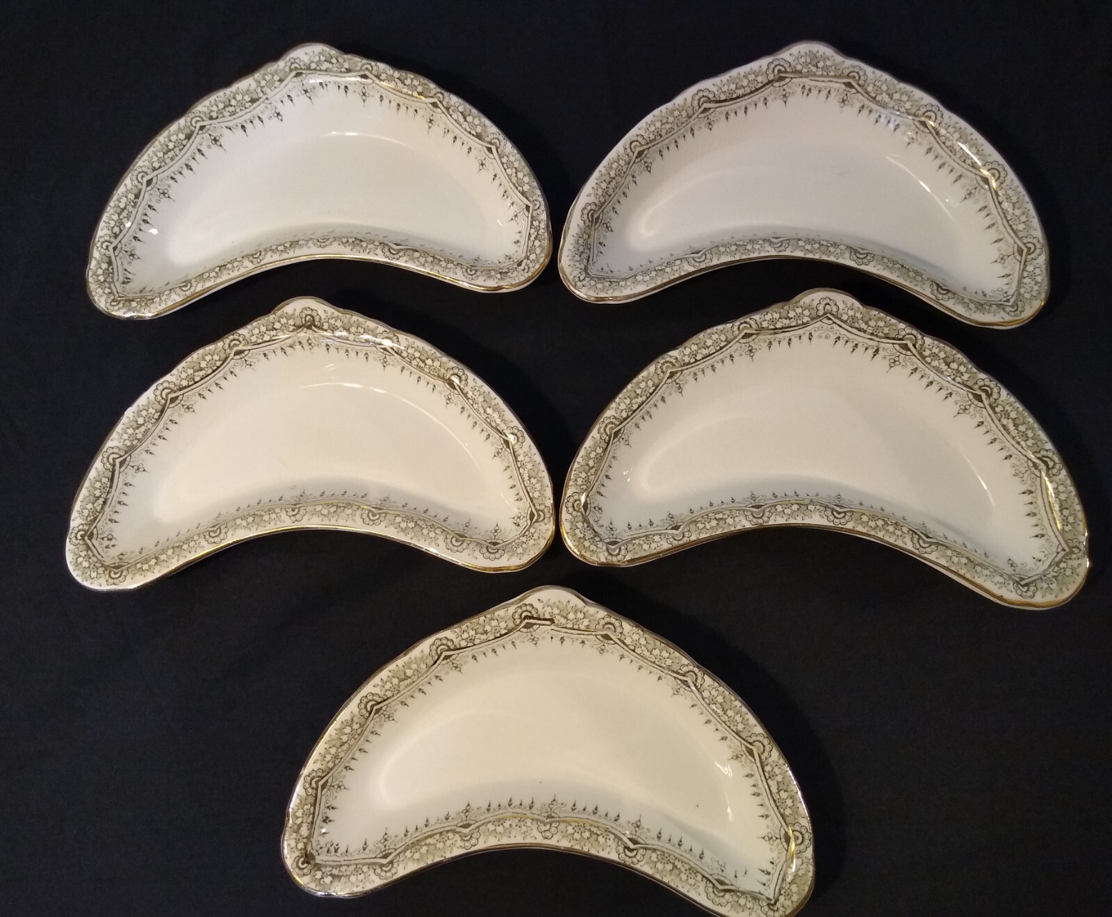 Vintage Set of Five Knowles Taylor Knowles Semi Vitreous Porcelain Bone ...